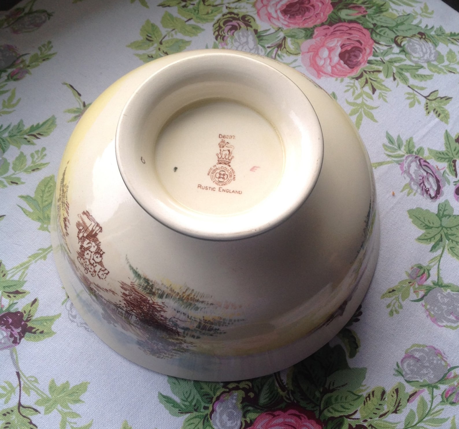 Vintage Royal Doulton Serving Bowl/Rustic England Pattern/ | Etsy