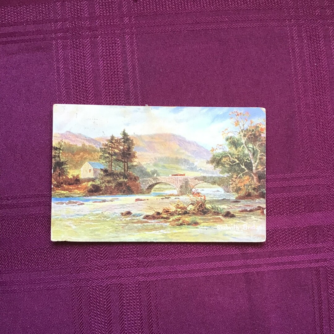 Antique Skelwith Bridge Postcard: Lake District Art by R. Gatton, 1906 ...