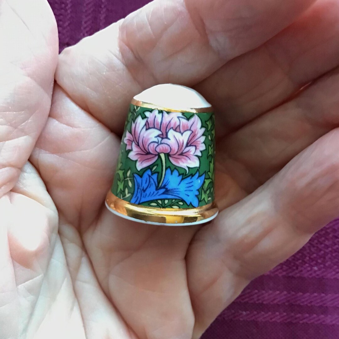 Vintage William Morris Thimble/ Museum Collection - Chrysanthemum/ Pink ...