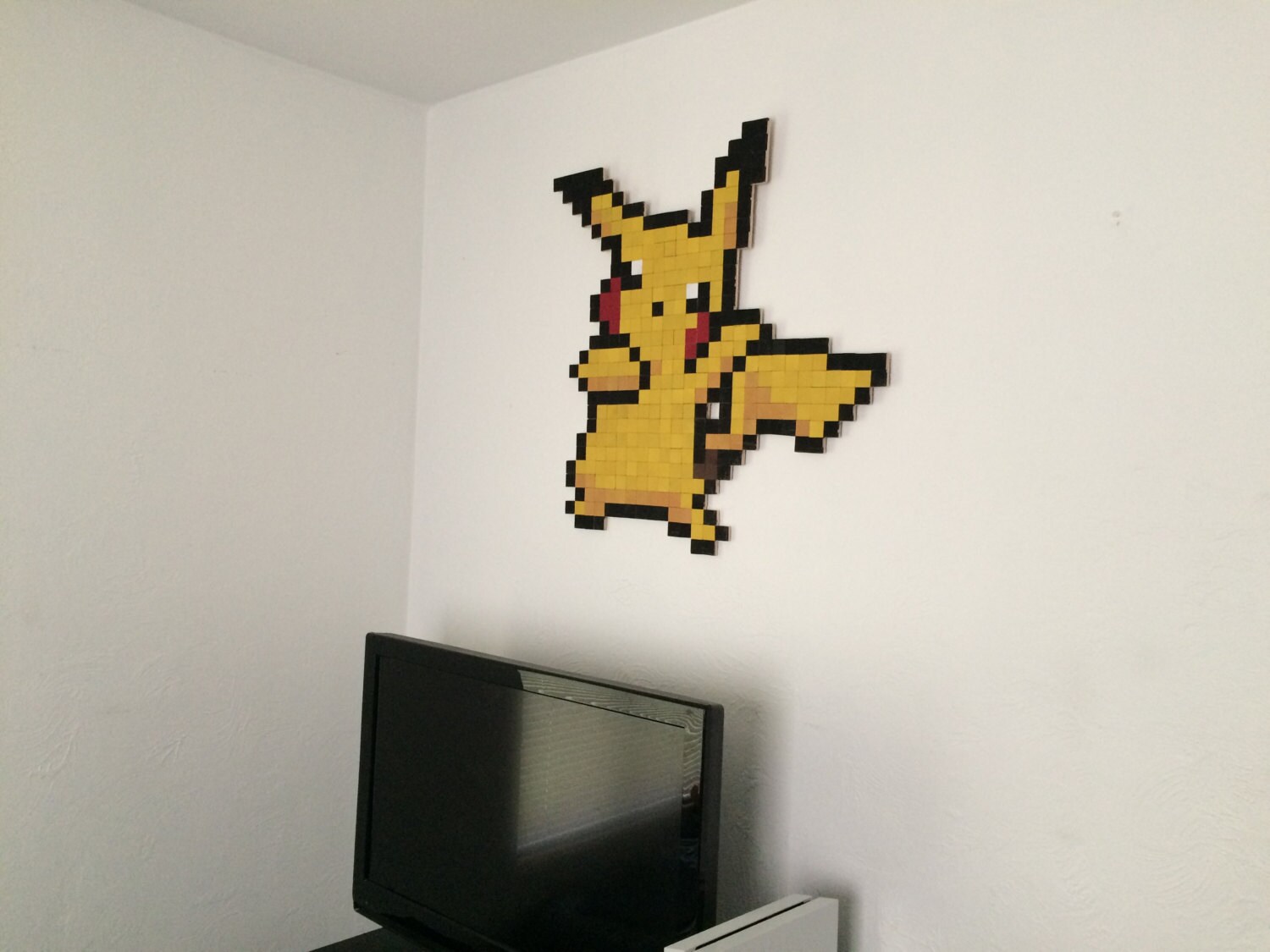 Pokemon Pikachu 8-bit Wood Pixel Wall Art - Etsy
