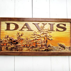 Personalized Carved Cabin Sign - Nature Enthusiast Sign - Hunting ...