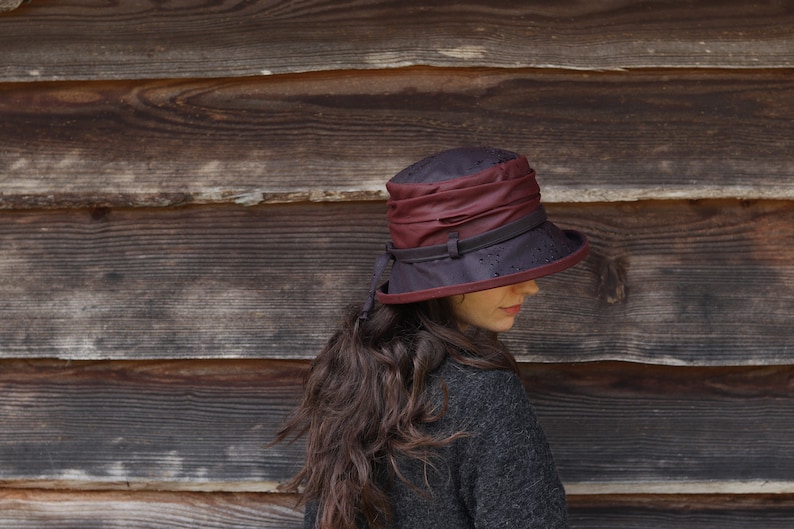 Waxed Cotton Rain Hat: British Hedgerow Waterproof Hat - Etsy Australia