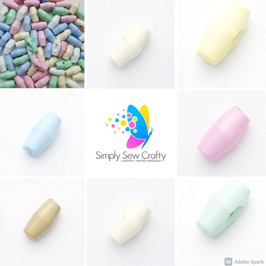 Pack of 10 - Baby Duffle Buttons Toggles - 20mm Wide by Simply Sew ...