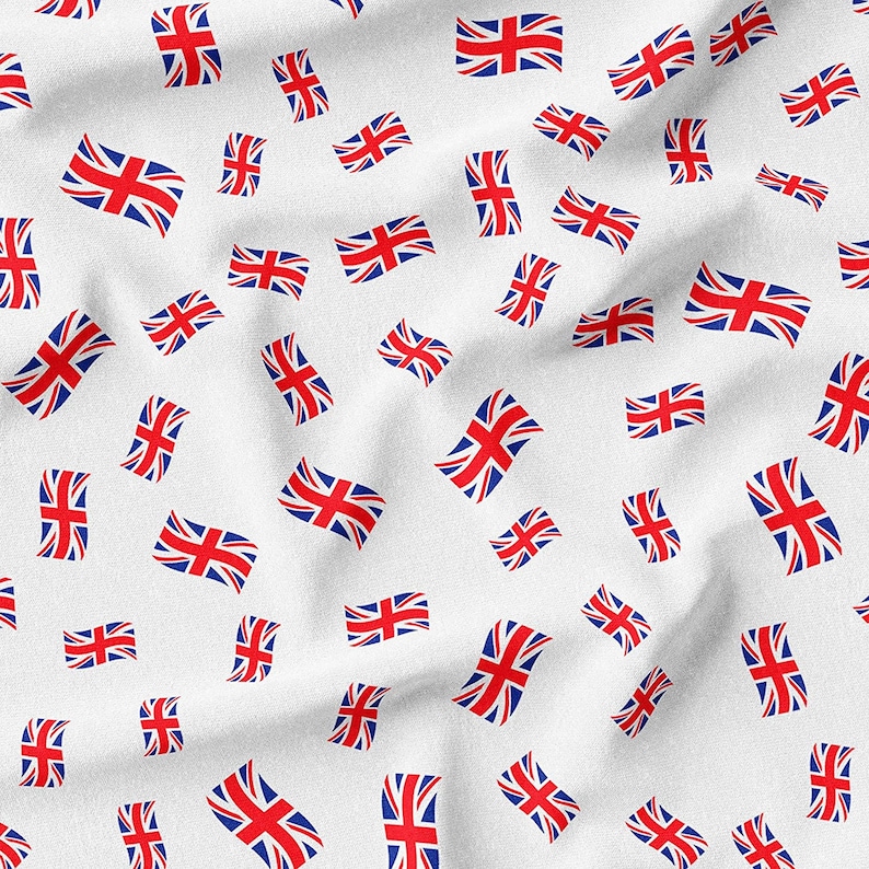 Royal Britain Coronation Quilting 100% Cotton Fabric UK England Flag ...