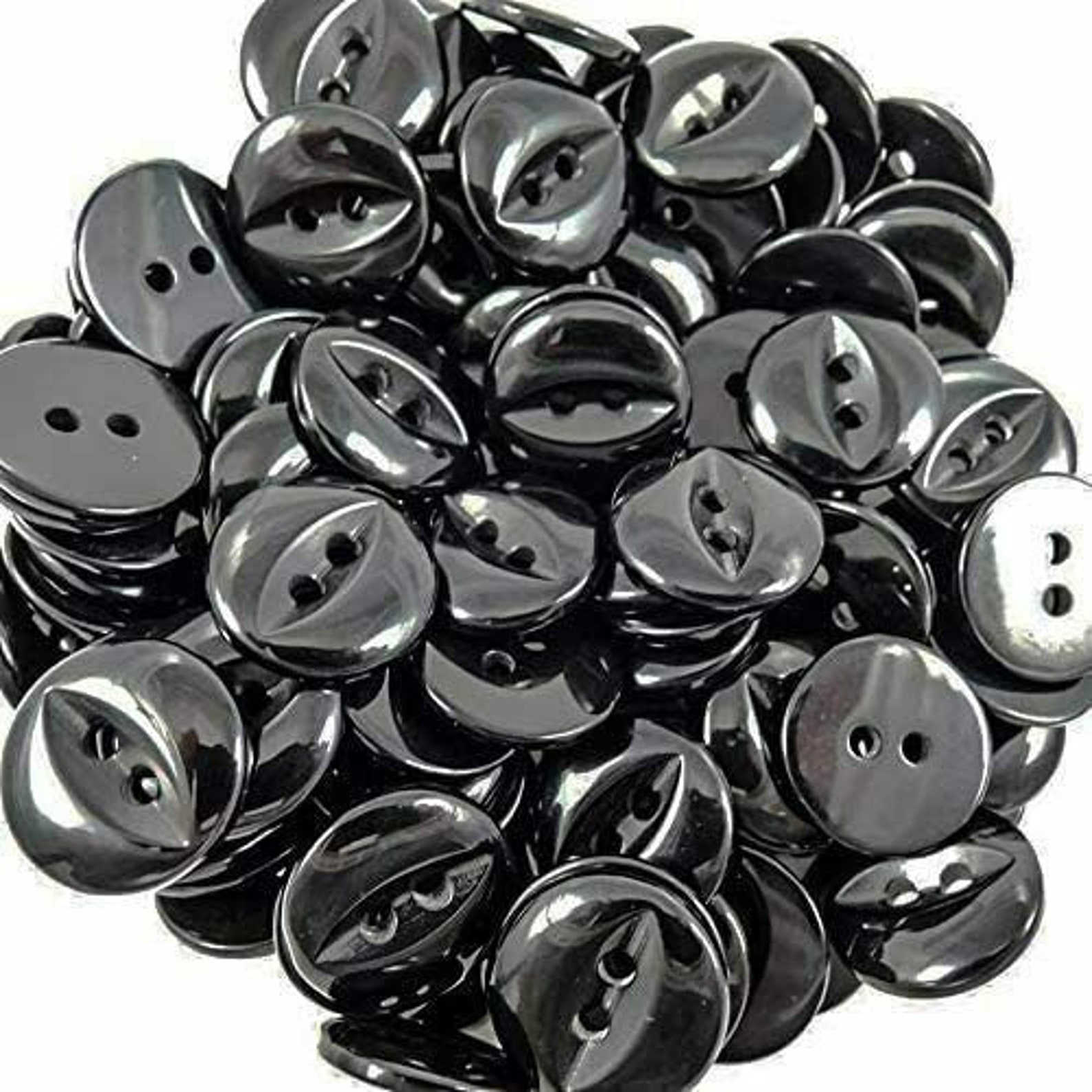 Pack of 100 - Round Fish Eye Buttons - (14mm Wide) by Simply Sew Crafty ...