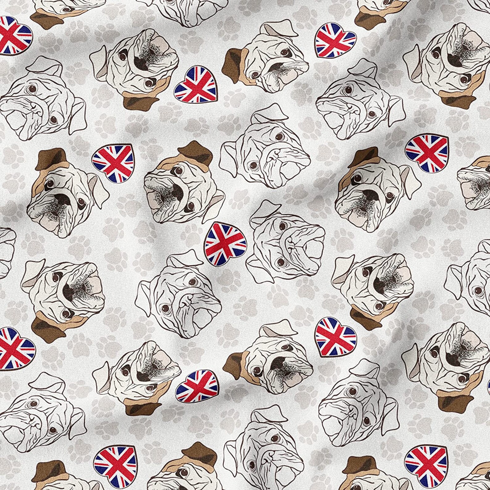Royal Britain Coronation Quilting 100% Cotton Fabric UK England Flag ...