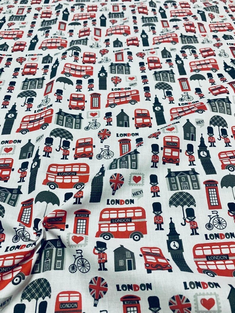 Royal Coronation Quilting 100% Polycotton Fabric UK England Union Jack ...