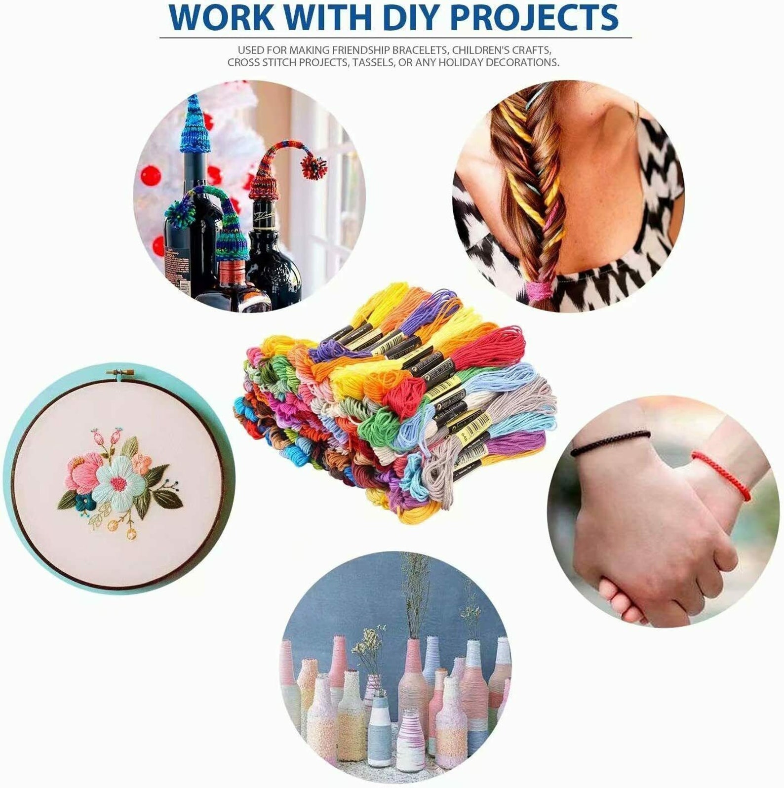 Trebla Embroidery Thread X72 or X144 Assorted Coloured Floss - Etsy