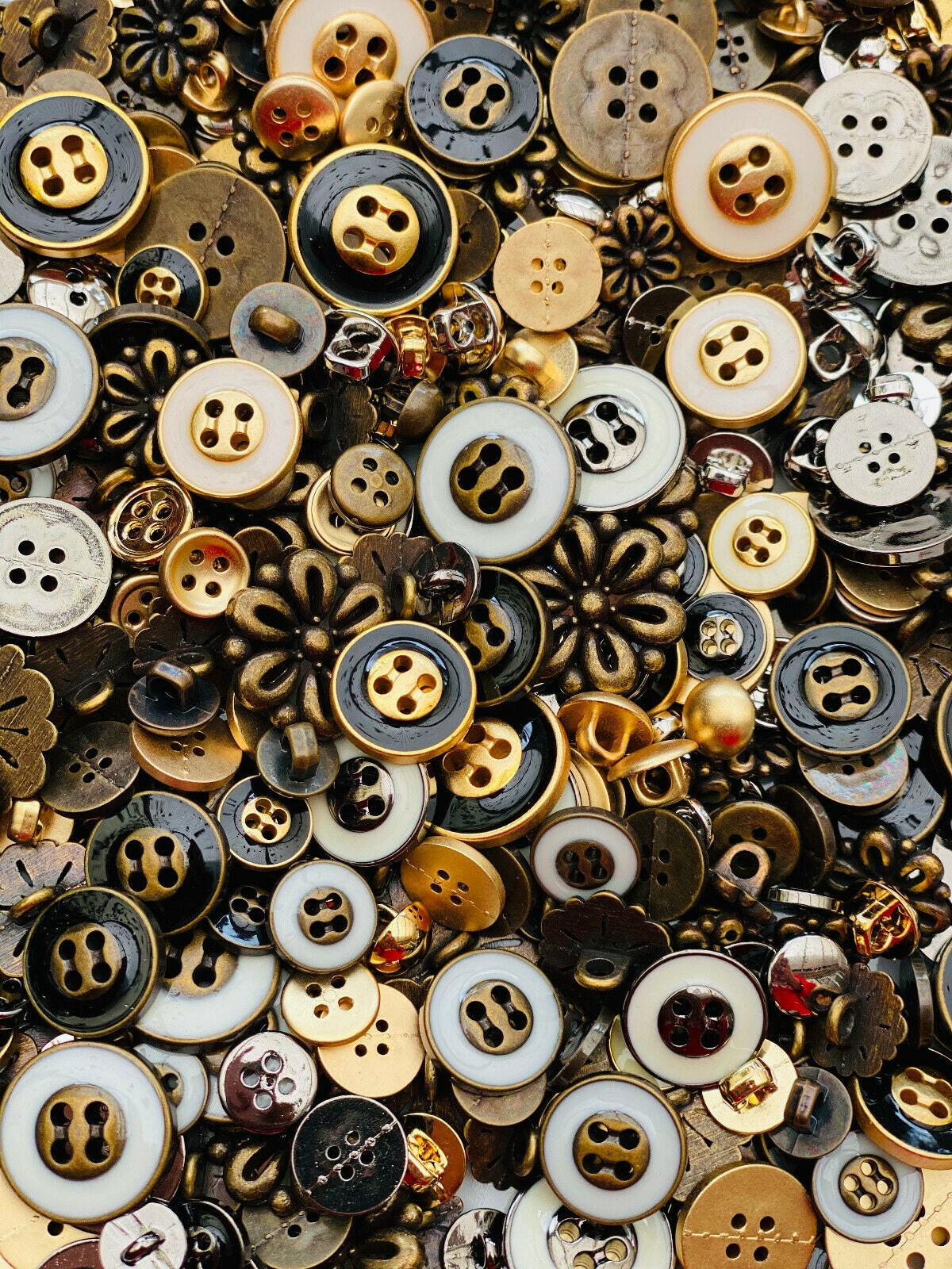 Assorted Mixed Crafty Buttons Unique Pearlized Metallic Fun - Etsy UK