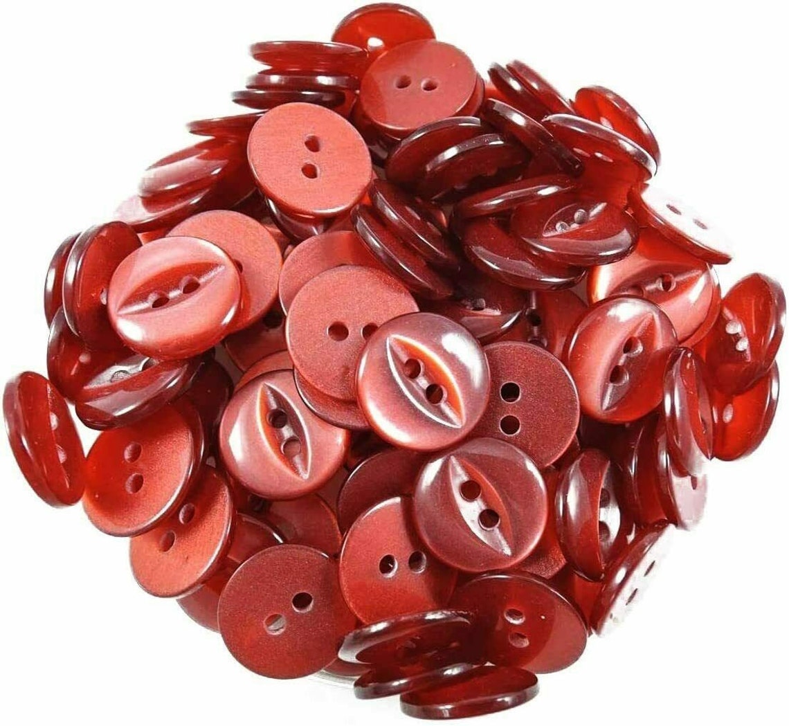 Pack of 100 - Round Fish Eye Buttons - (14mm Wide) by Simply Sew Crafty ...