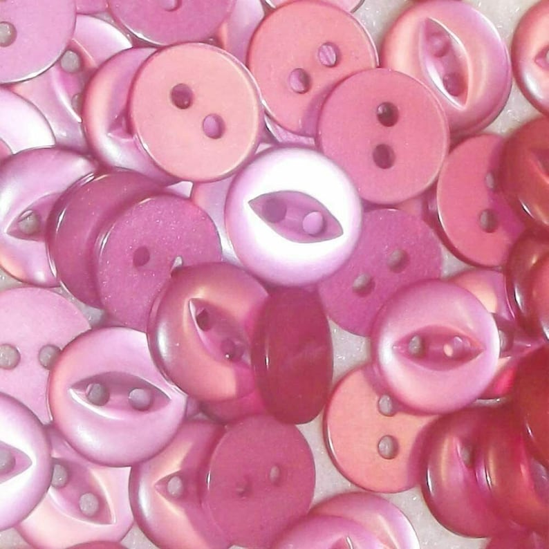 Pack of 100 - Round Fish Eye Buttons - (14mm Wide) by Simply Sew Crafty ...