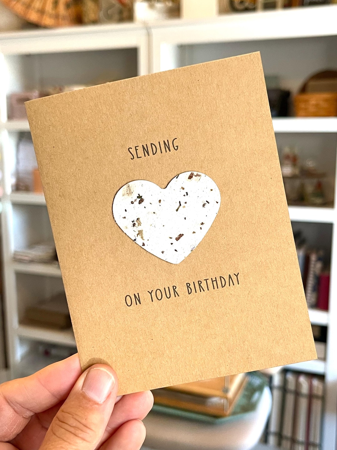 Plantable Birthday Card With Seed Paper Heart, Eco-friendly Heart ...