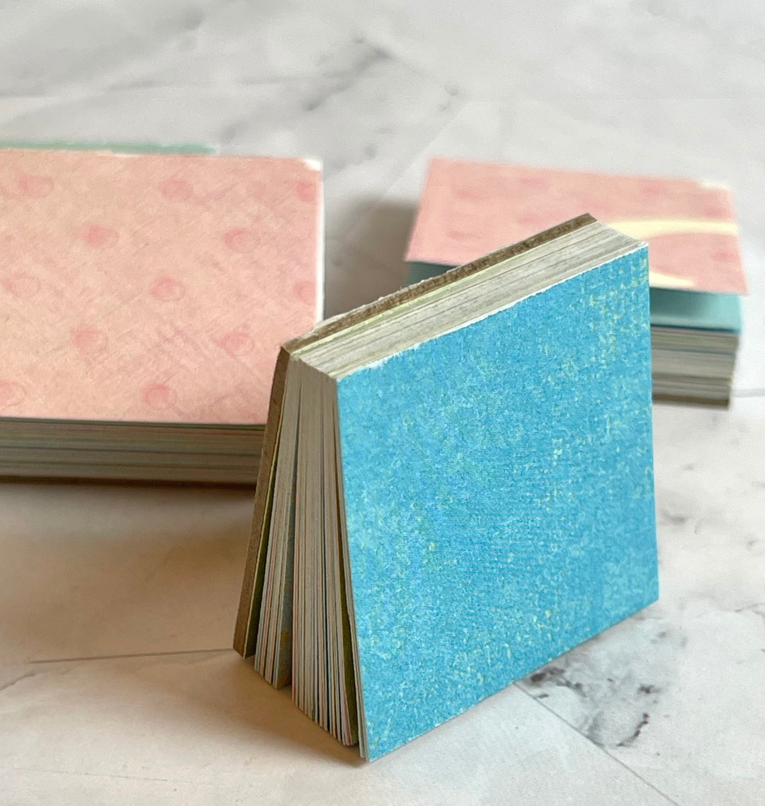 Handmade Mini Notepads. Tiny Colorful Memo Pads With 50 Sheets and ...