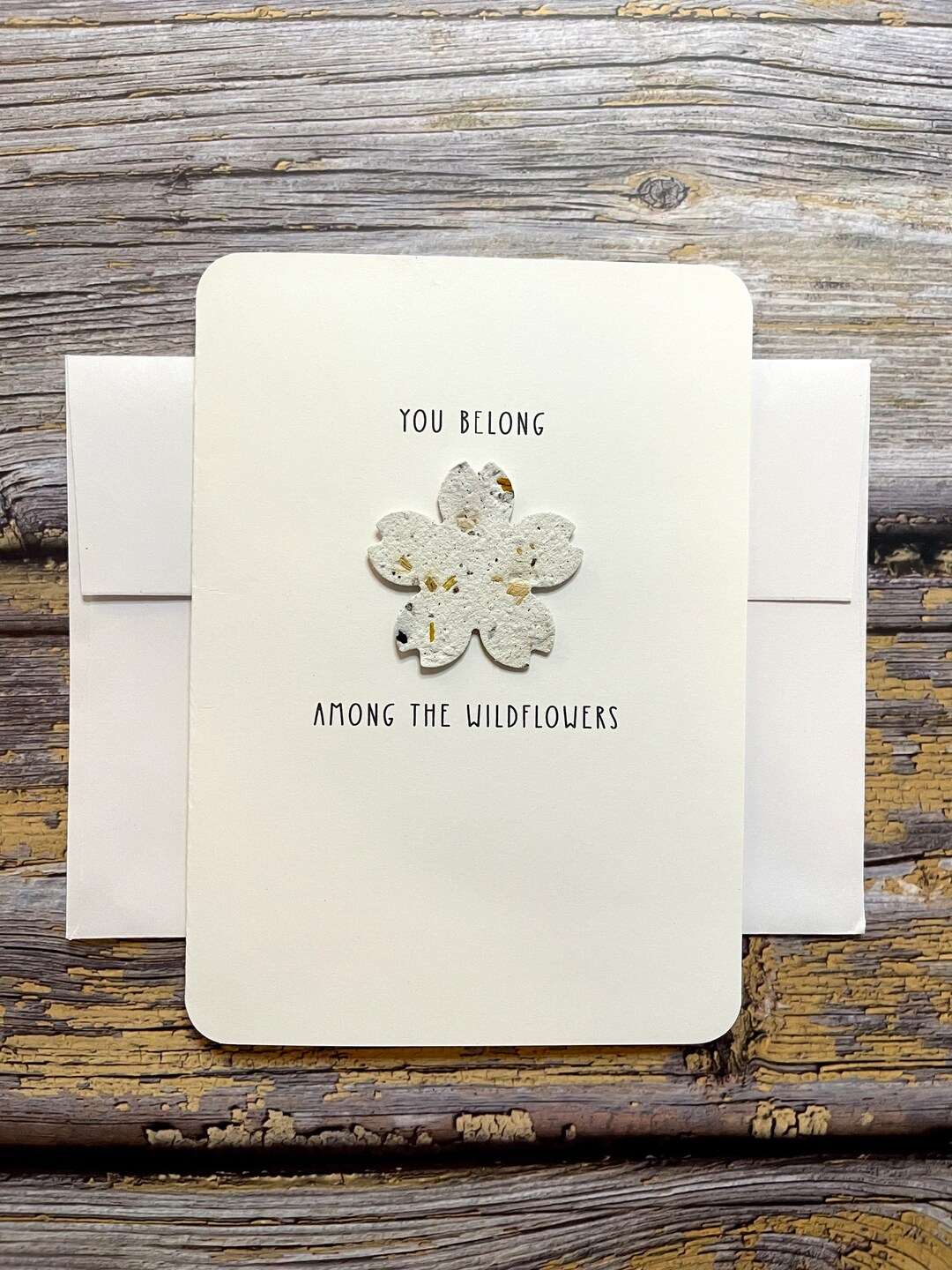 Plantable Greeting Card With Seed Paper Flower. Eco-friendly Flower ...