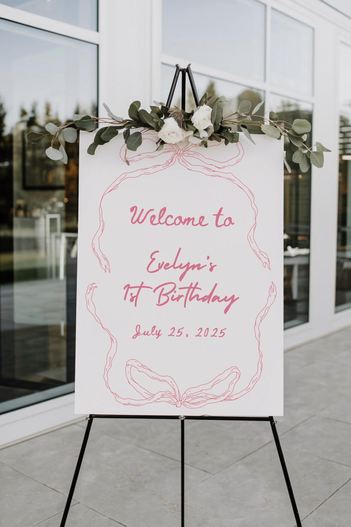 Girls Just Wanna Be One Welcome Sign,first Birthday,dusty Pink Bow,one ...