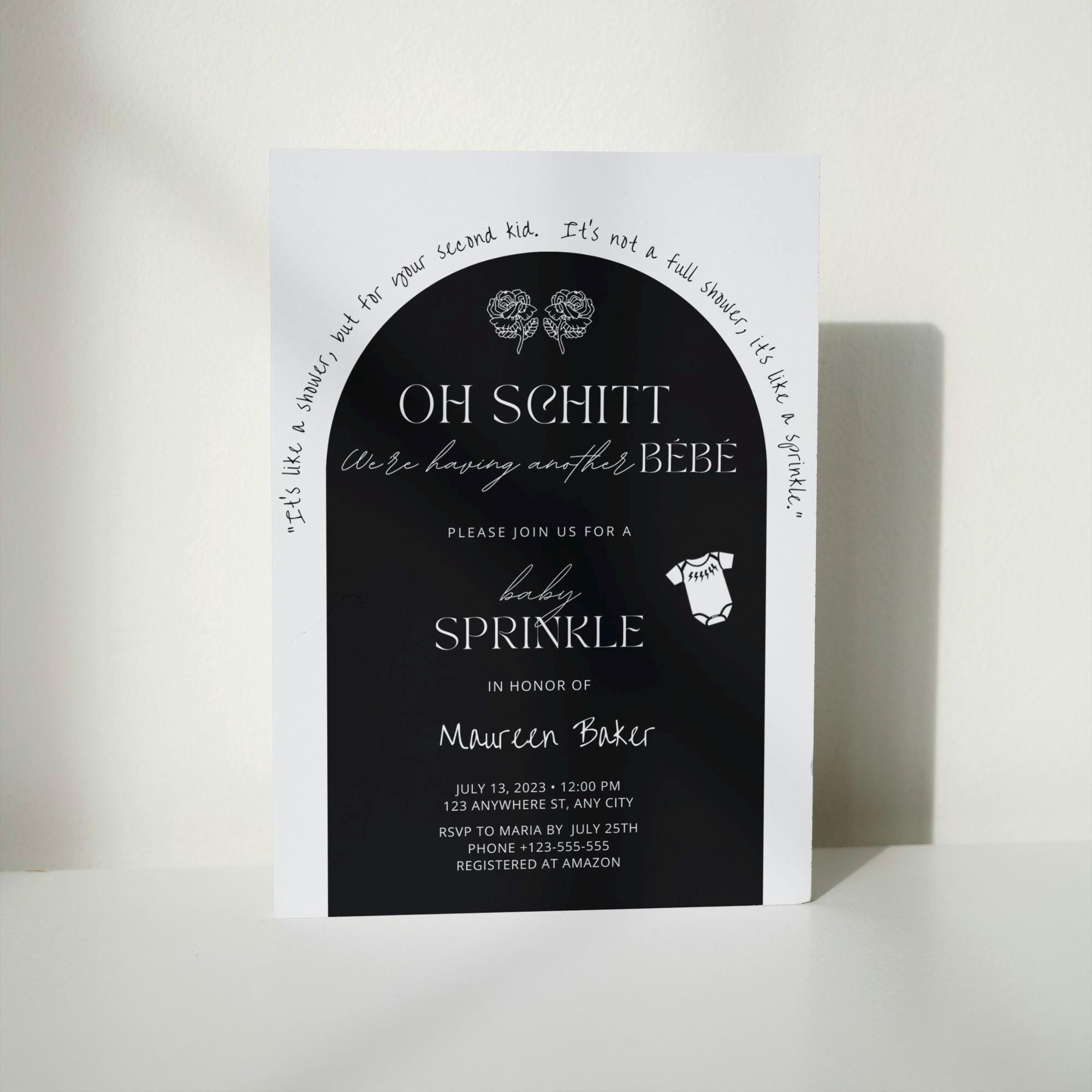 Editable Baby Sprinkle Invitation Bundle,schitt's Creek Inspired ...