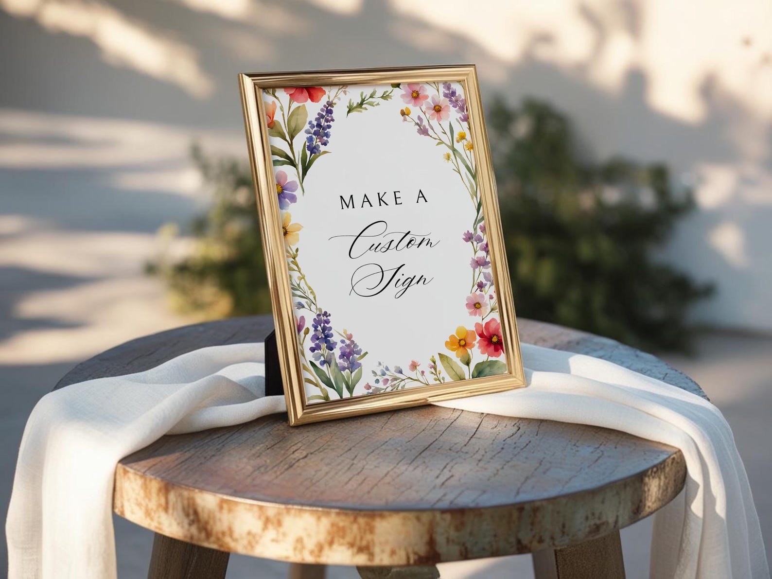 Wildflower Custom Sign Template, Floral Custom Sign Template, Custom ...