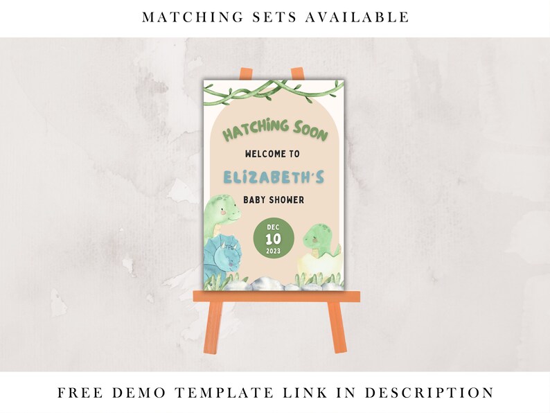 Dinosaur Baby Shower Invitation Hatching Soon Baby Dinosaur - Etsy