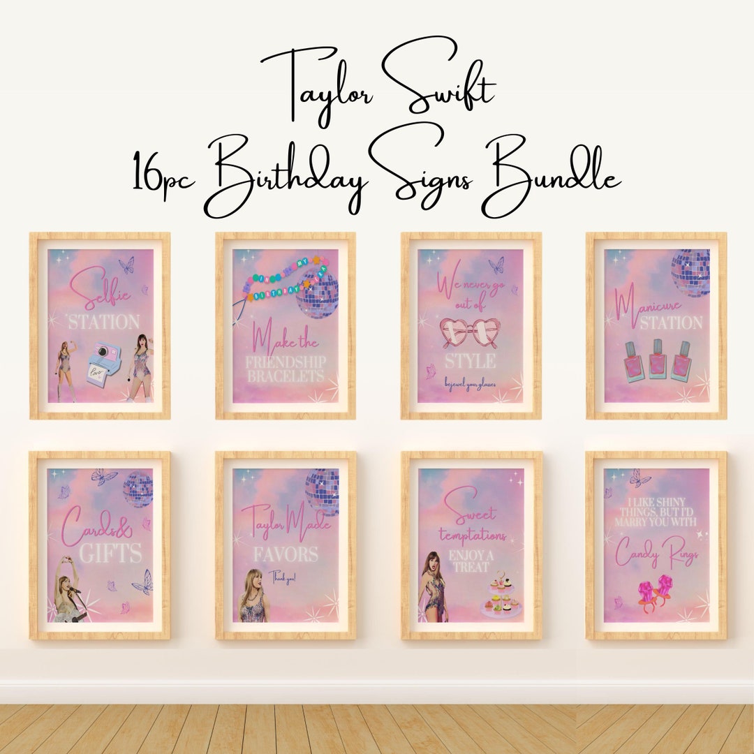 Taylor Swift Printable Eras Birthday Poster Bundle,in My Birthday Era ...
