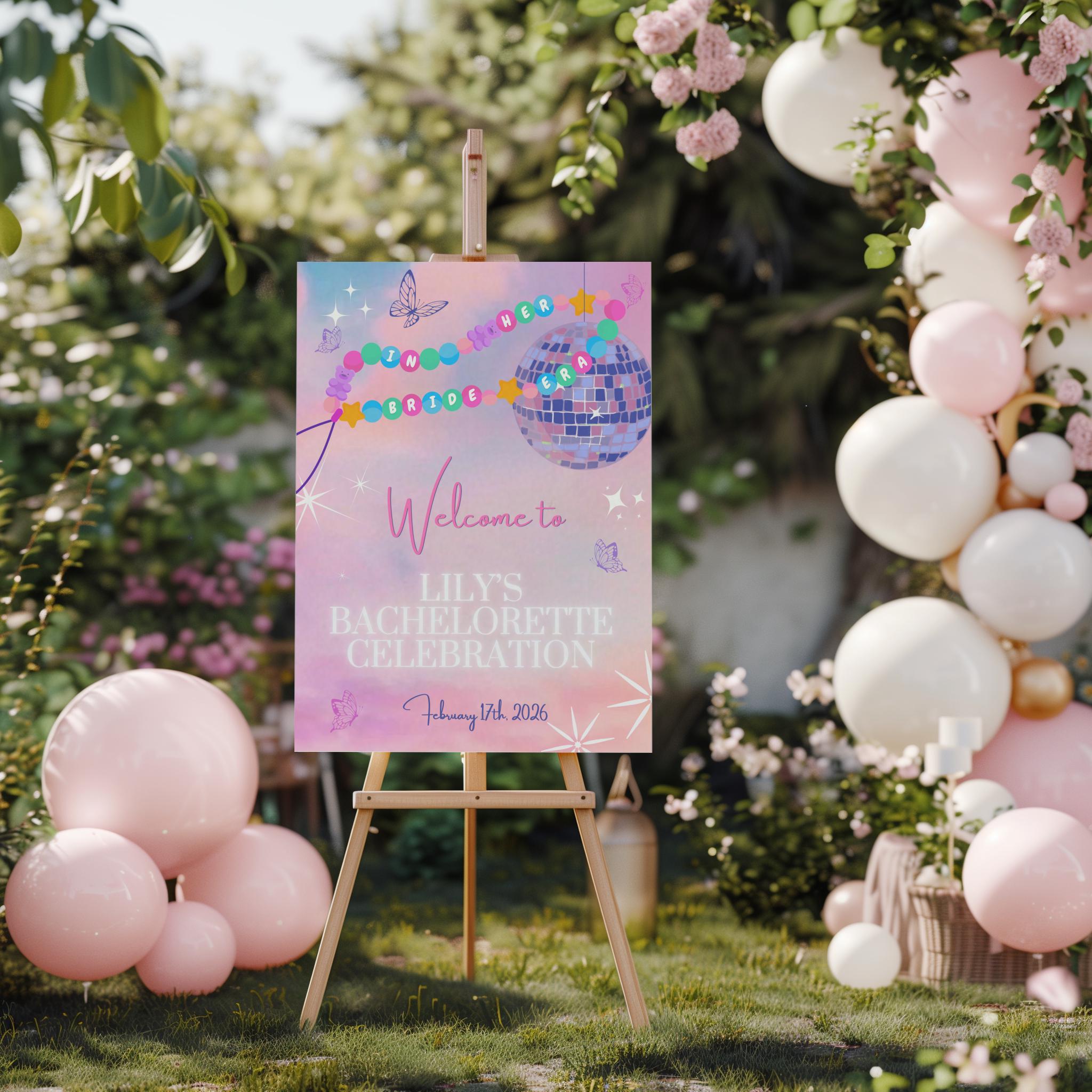 Editable Eras Bachelorette Welcome Sign,taylor Swift Inspired Welcome ...