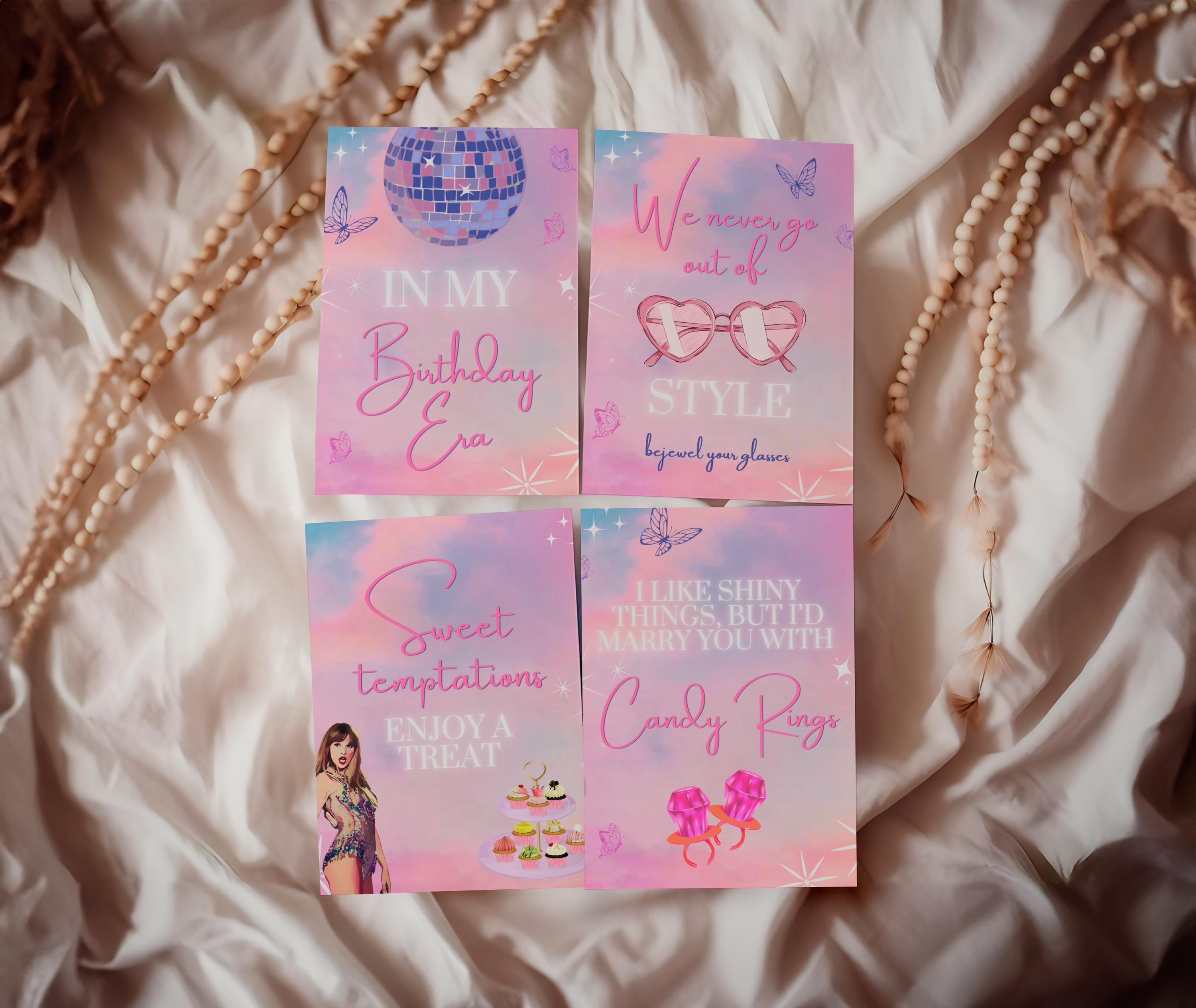 Taylor Swift Printable Eras Birthday Poster Bundle,in My Birthday Era ...