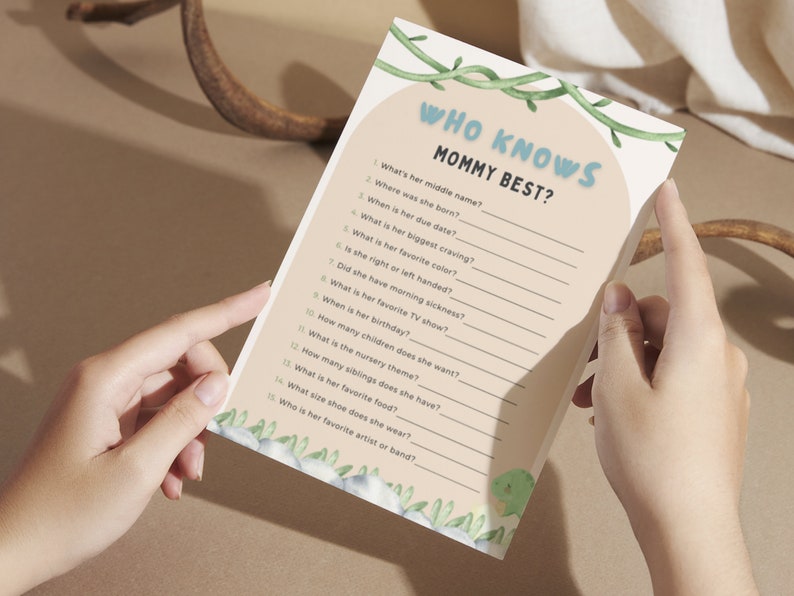 Dinosaur Baby Shower Games Bundle, Hatching Soon,baby Trivia Printable ...