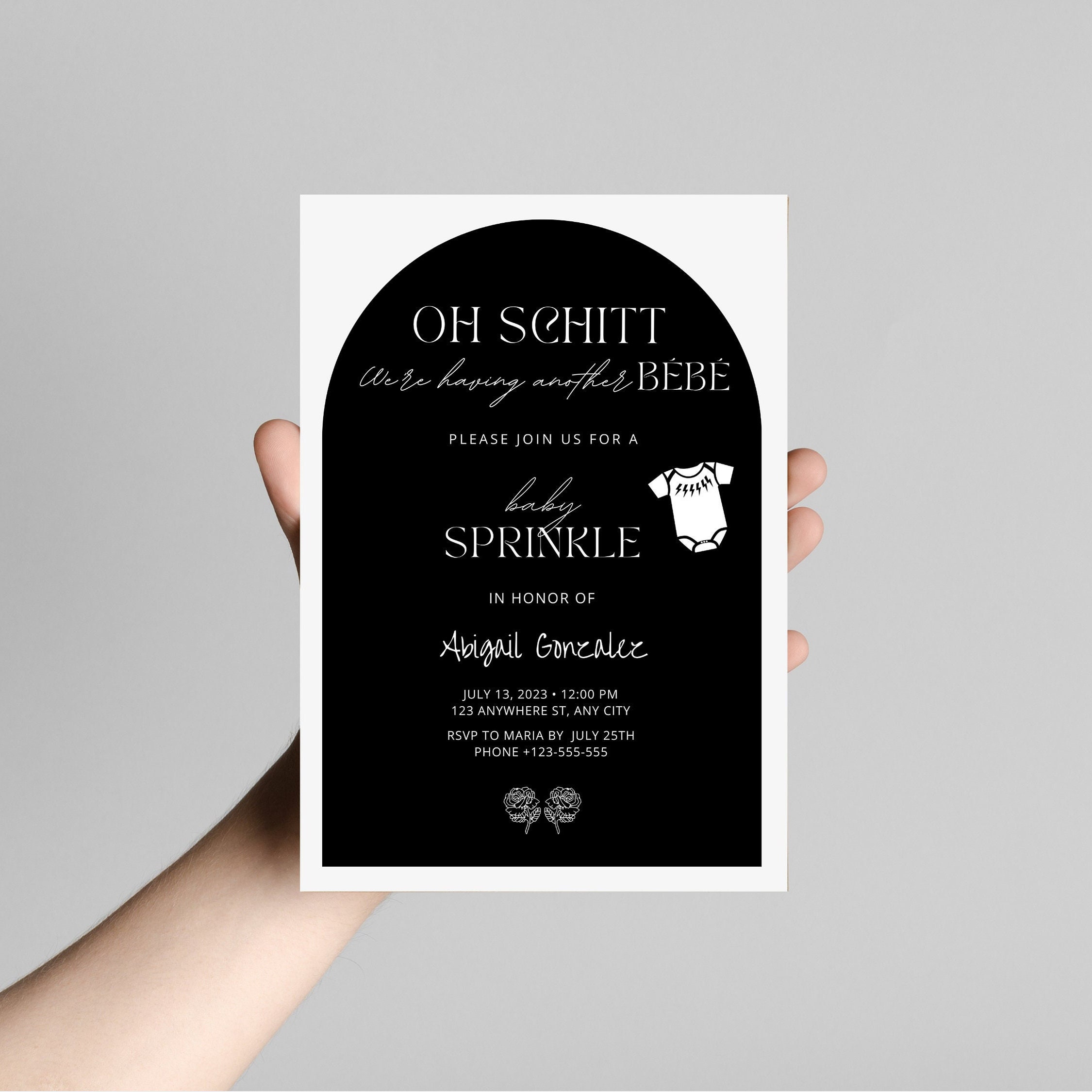 Editable Baby Sprinkle Invitation, Schitt's Creek Inspired Invite, Oh ...