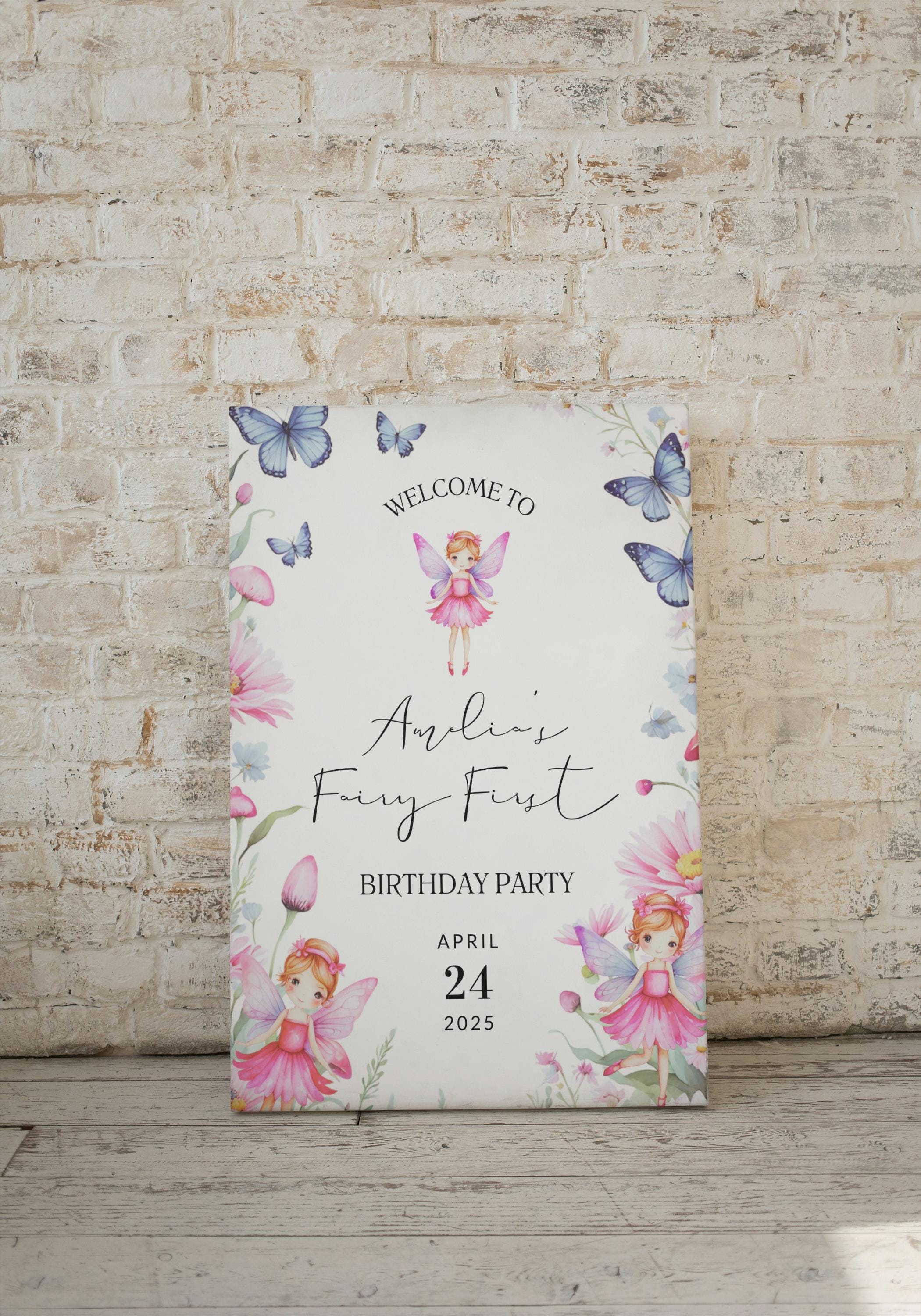 Fairy First Birthday Welcome Sign,fairy 1st Birthday Welcome,enchanted ...