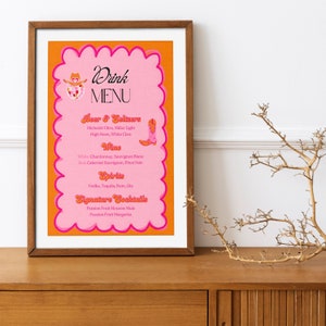 Disco Cowgirl Bachelorette Weekend Bar Menu, Last Disco, Cowgirl Bach ...