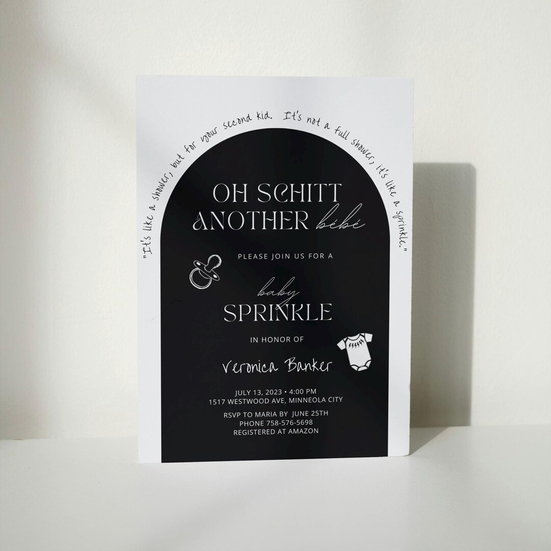 Schitt's Creek Inspired Baby Sprinkle Invitation, Digital Download ...