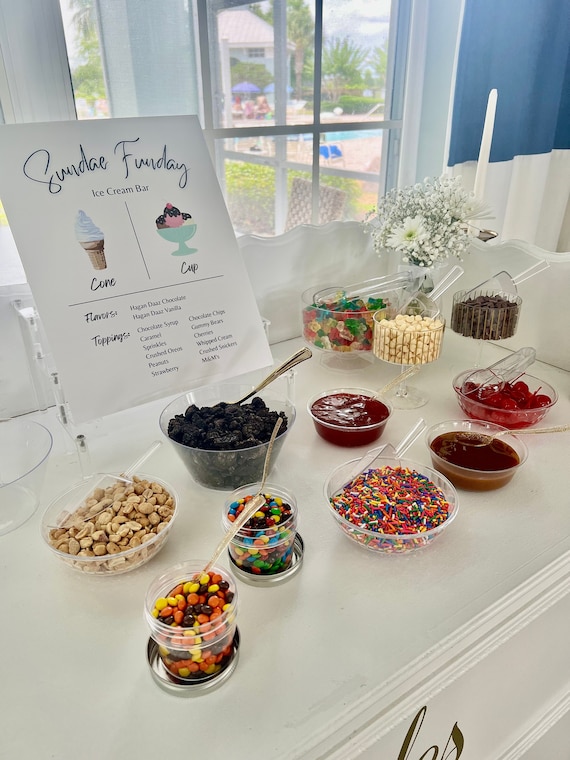 Ice Cream Sundae Bar Wedding Reception