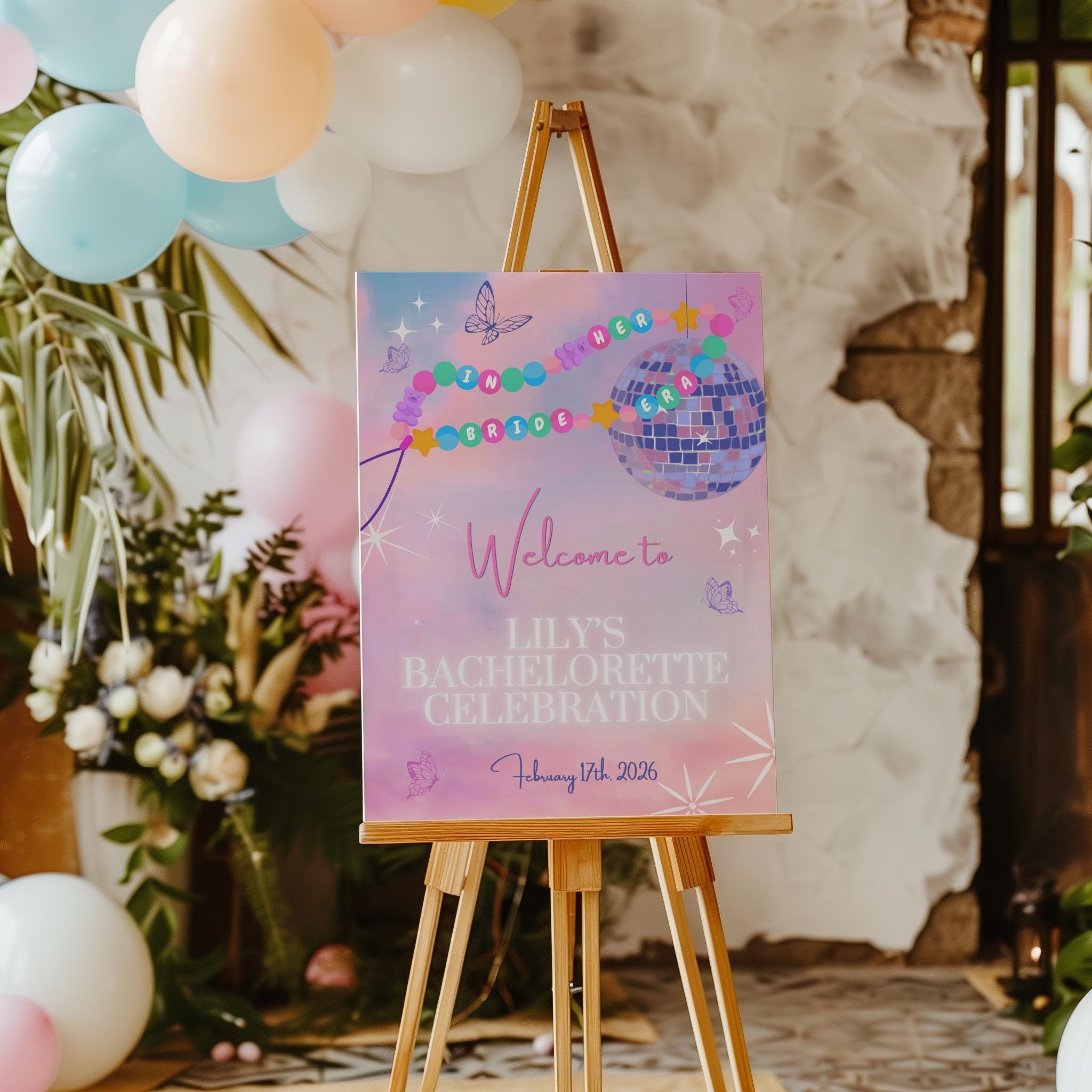 Editable Eras Bachelorette Welcome Sign,taylor Swift Inspired Welcome ...