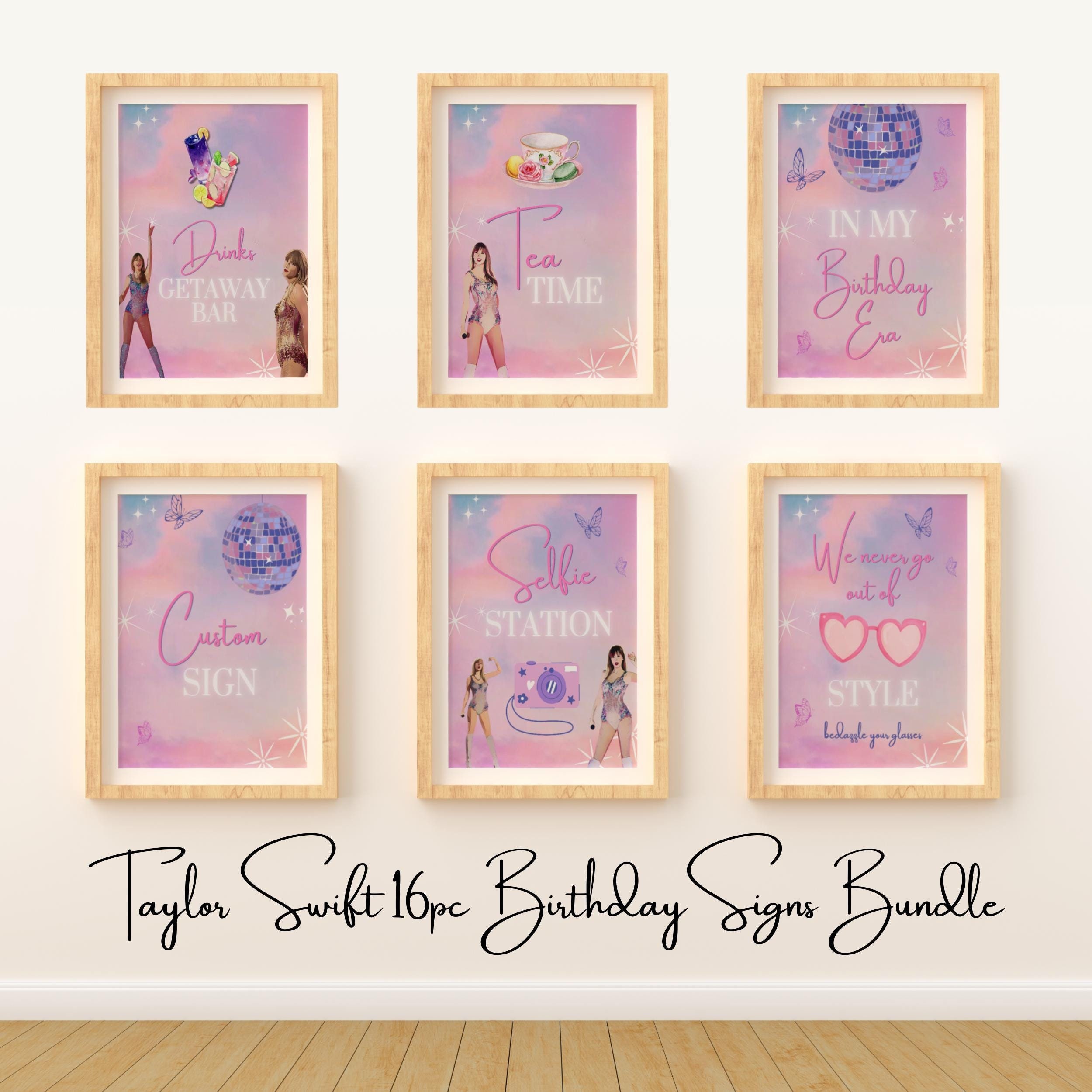 Printable Eras Birthday Poster Bundle,digital Taylor Swift Inspired ...