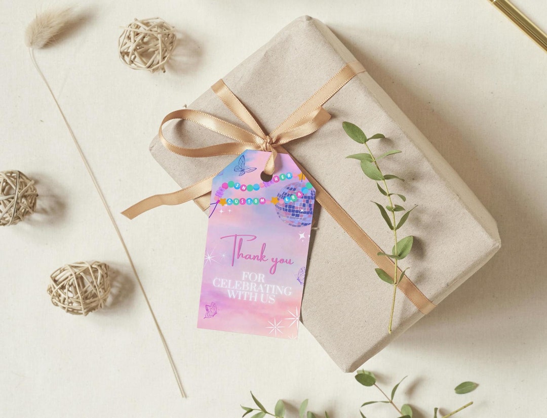 Taylor Swift Inspired Thank You Tag Template,in My Era Party Thank You ...