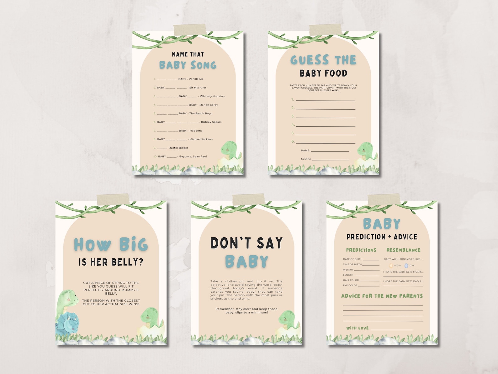 Dinosaur Baby Shower Games,baby Hatching Soon, Baby Boy Shower Game ...