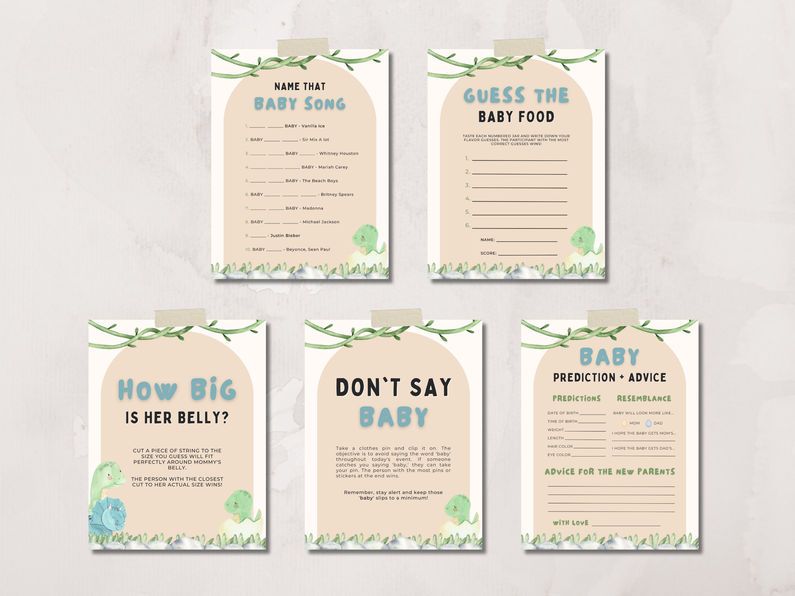 Dinosaur Baby Shower Games,baby Hatching Soon, Baby Boy Shower Game ...