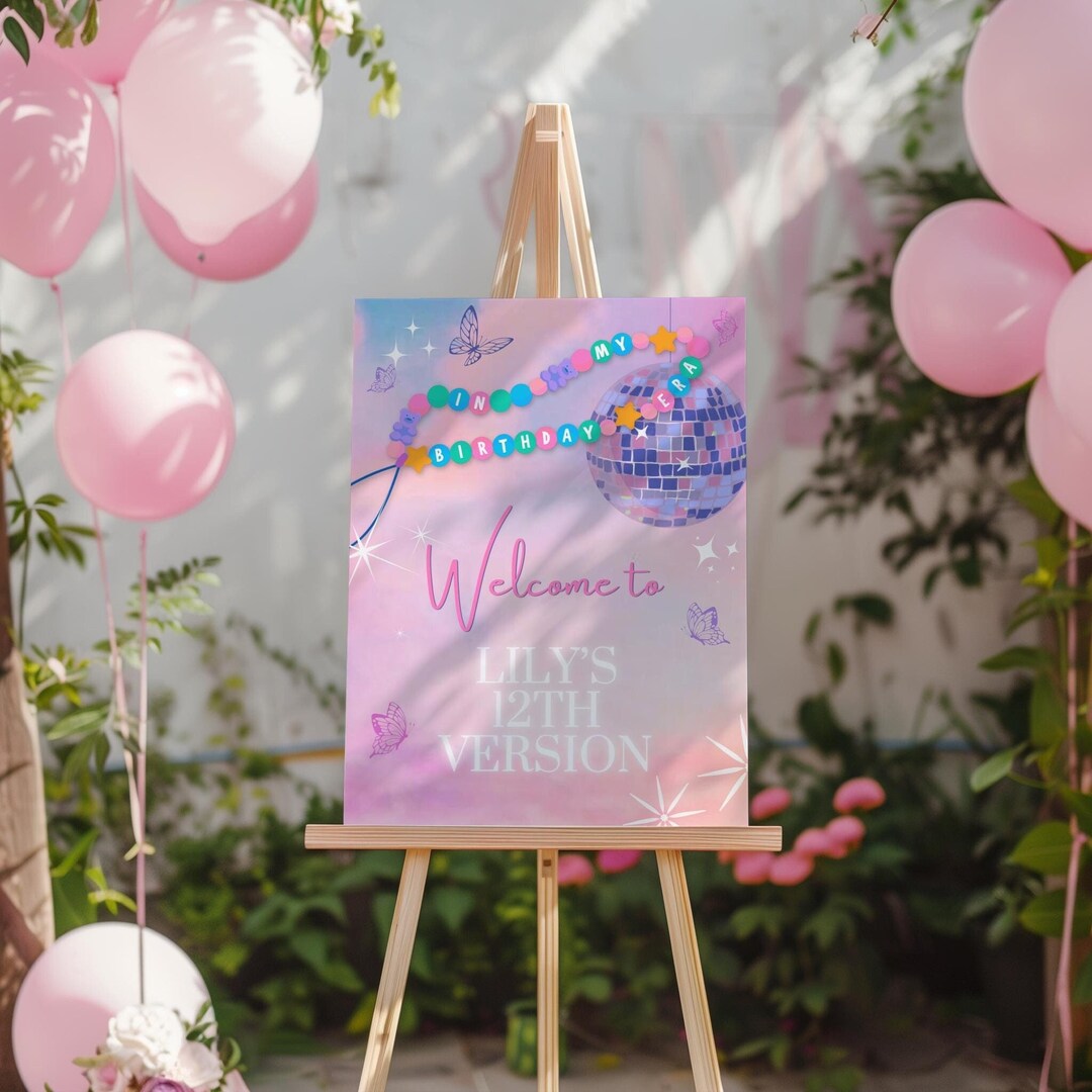 Taylor Swift Inspired Welcome Sign Template,printable Eras Birthday ...