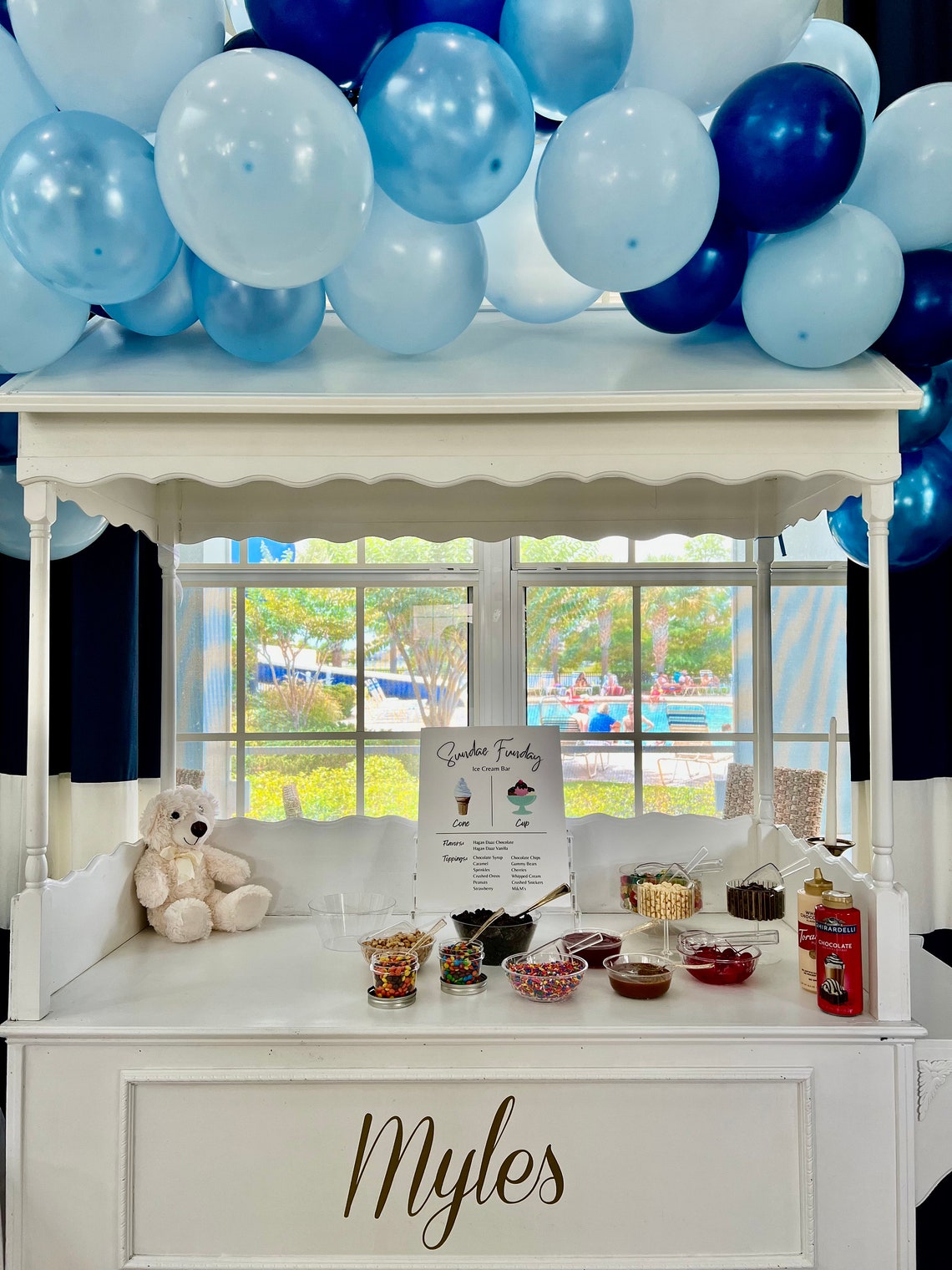 Ice Cream Sundae Menu,minimalist Sundae Funday, Wedding Birthday Event ...