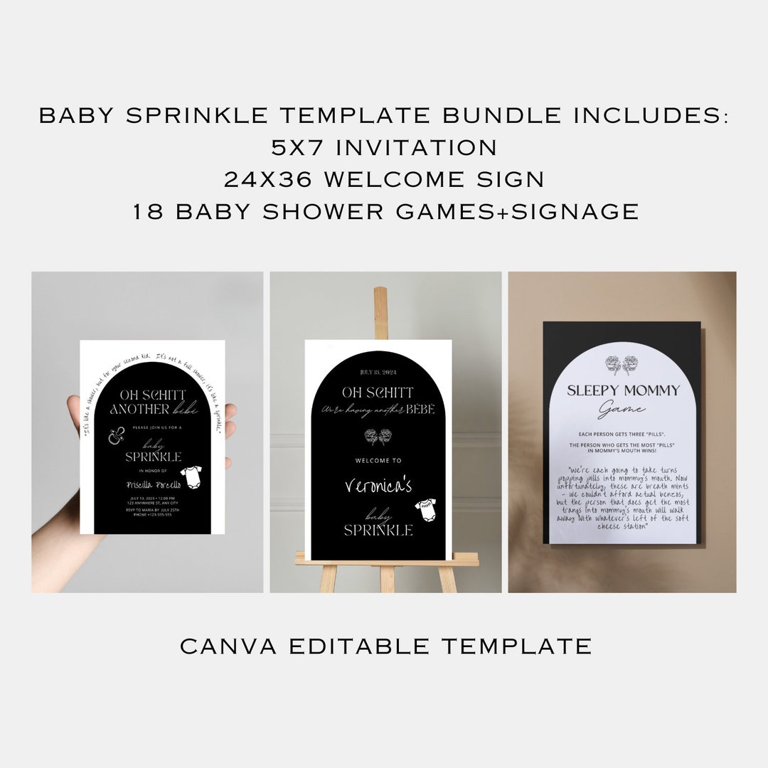 Schitts Creek Baby Sprinkle Decor Bundle, 'oh Schitt, Another Bebe ...