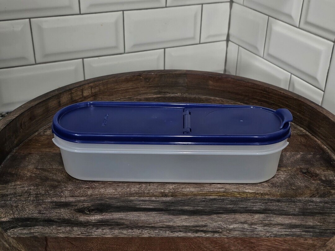 Tupperware Modular Mates 1 Container 2399A With 3493A Navy Double Flip ...