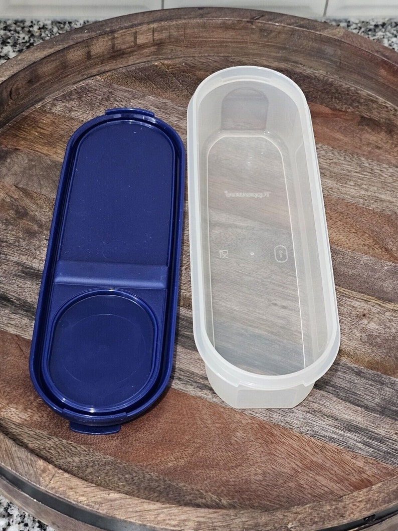 Tupperware Modular Mates 1 Container 2399A With 3493A Navy Double Flip ...