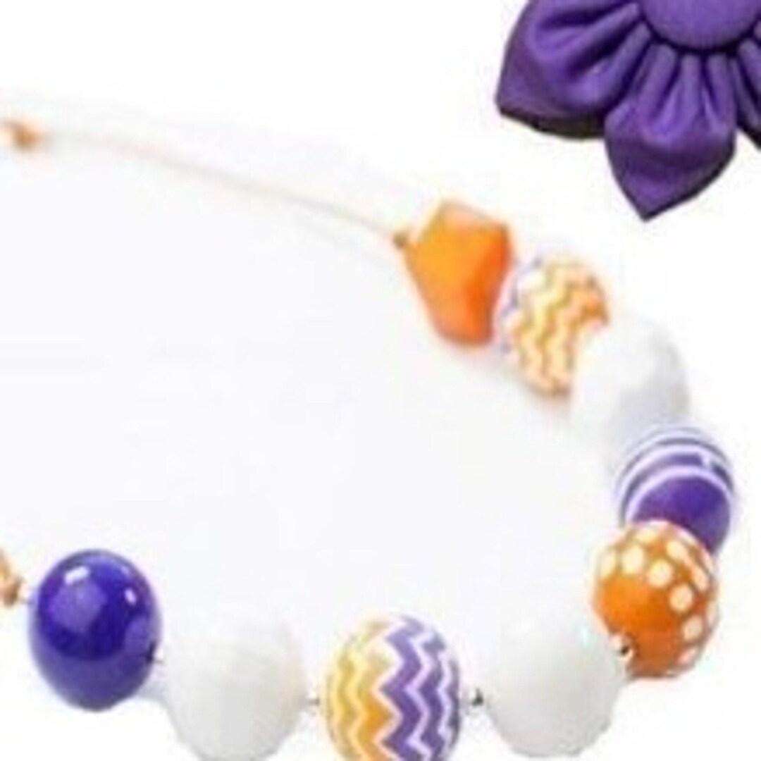 Aubrey's Bead Closet Team Spirit Orange and Purple Clemson Bubblegum ...