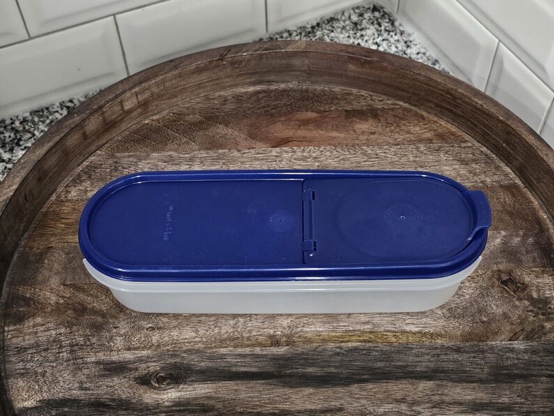 Tupperware Modular Mates 1 Container 2399A With 3493A Navy Double Flip ...
