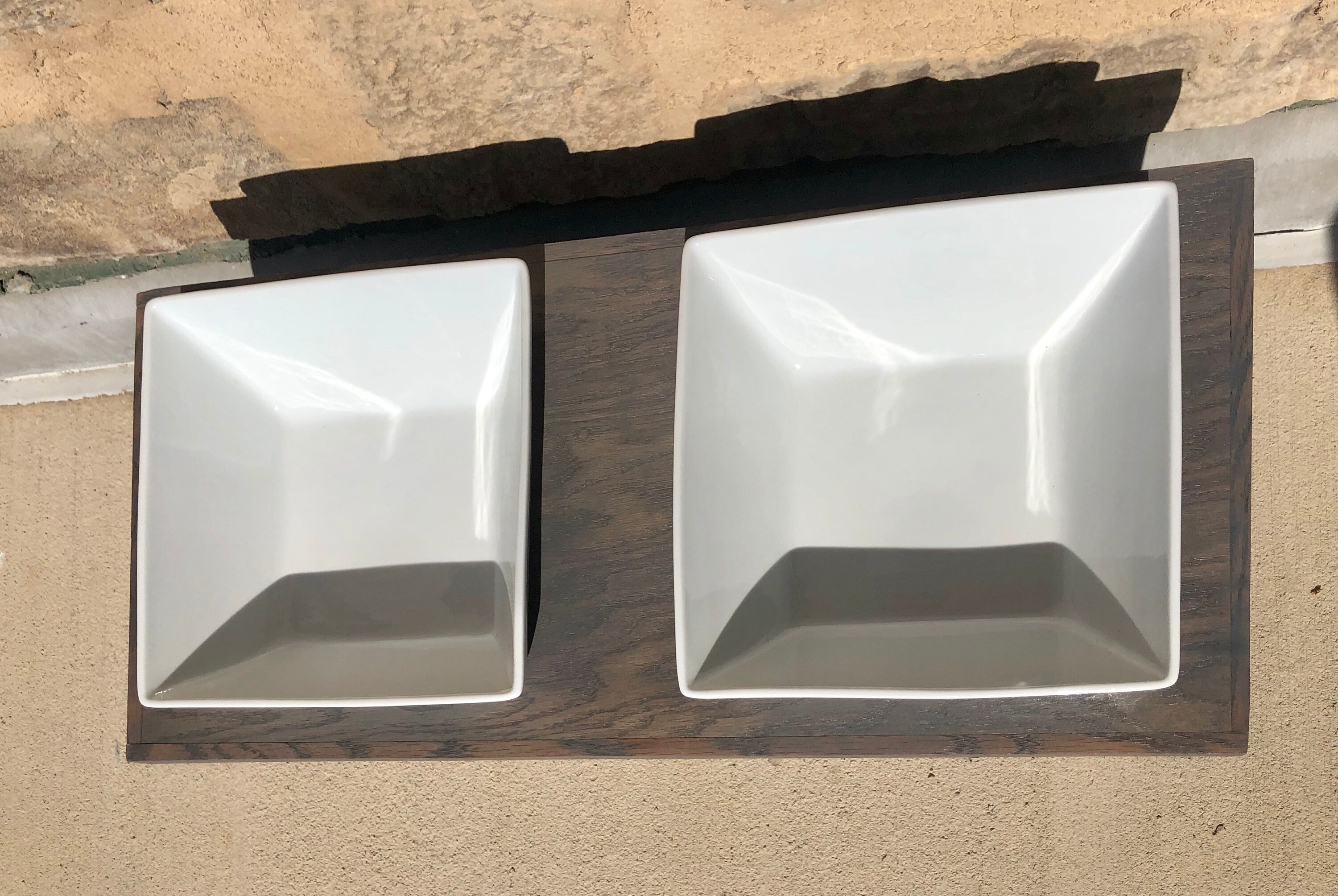 NEW Modern Square Bowl Set Contemporary Dog Bowls Raised - Etsy