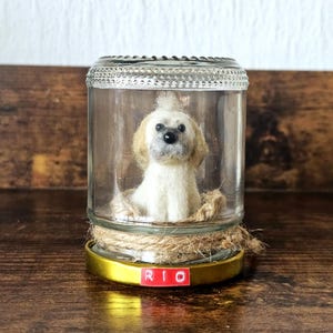 Personalised Dog Pet Replica - A Palm Sized, Needle Felted Version of ...
