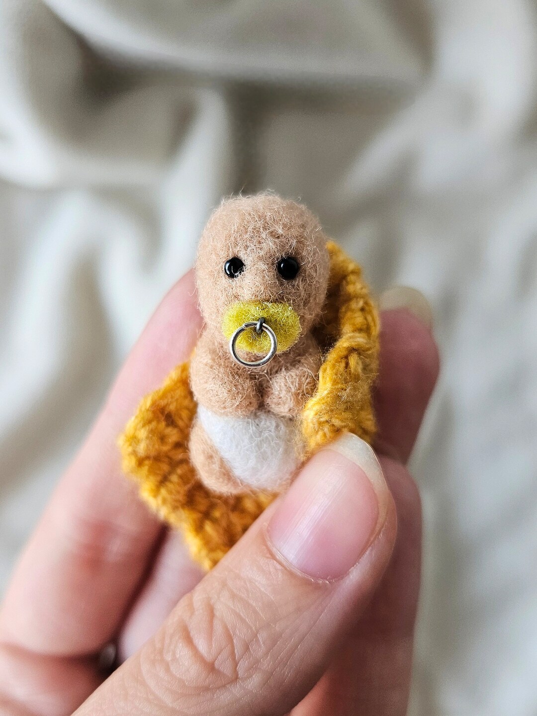 Needle Felted Baby in a Matchbox. A Small Doll Set to Carry With You on ...