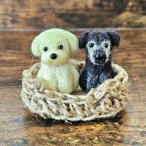 Personalised Dog Pet Replica - A Palm Sized, Needle Felted Version of ...