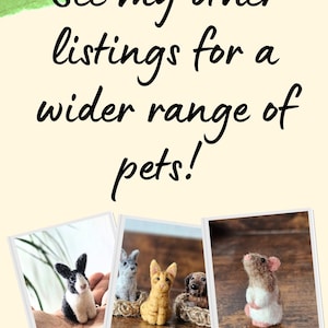 Personalised Dog Pet Replica - A Palm Sized, Needle Felted Version of ...