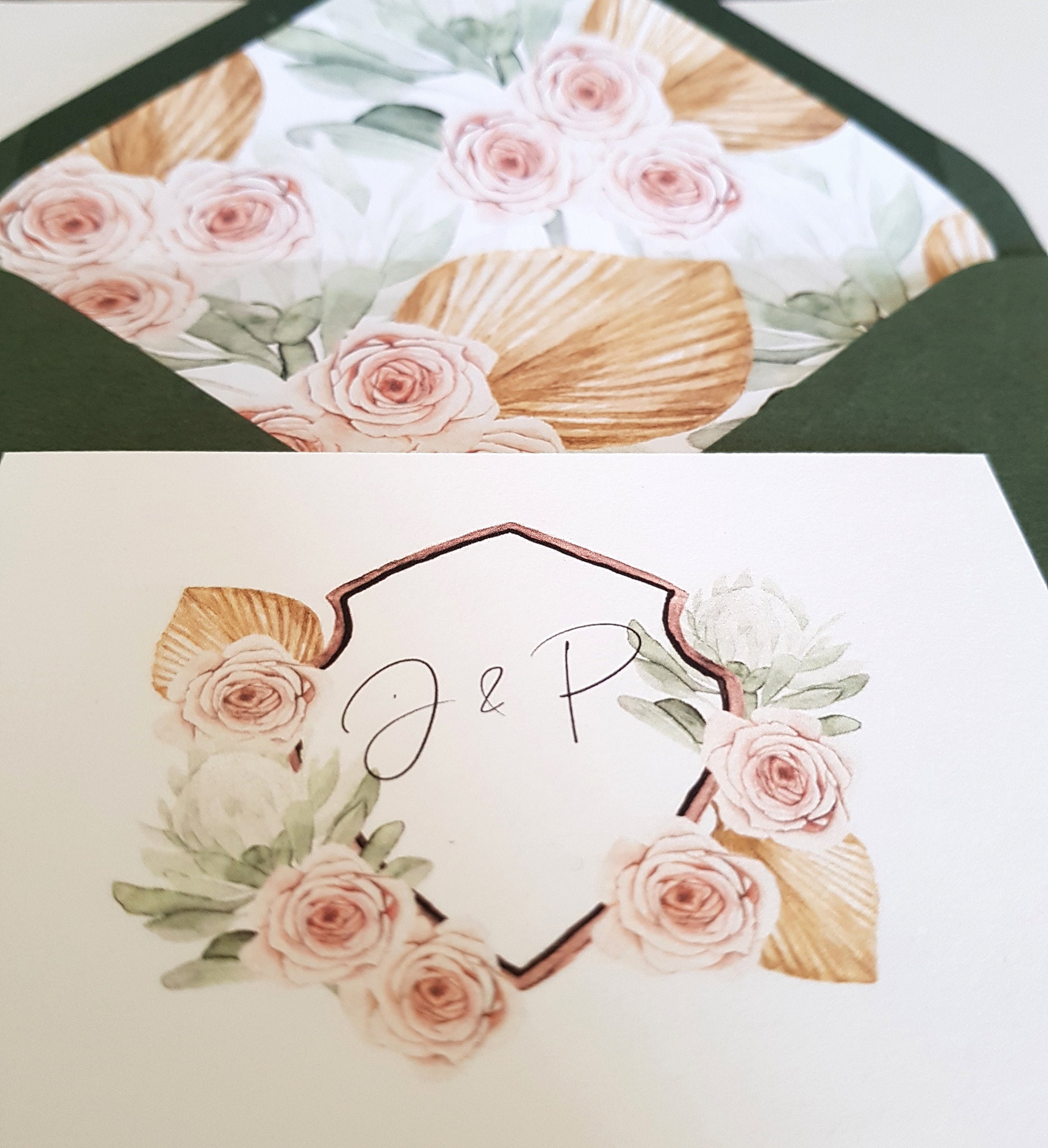 CREST Rose Design/boho Invites/wedding Invites/handpained - Etsy Australia