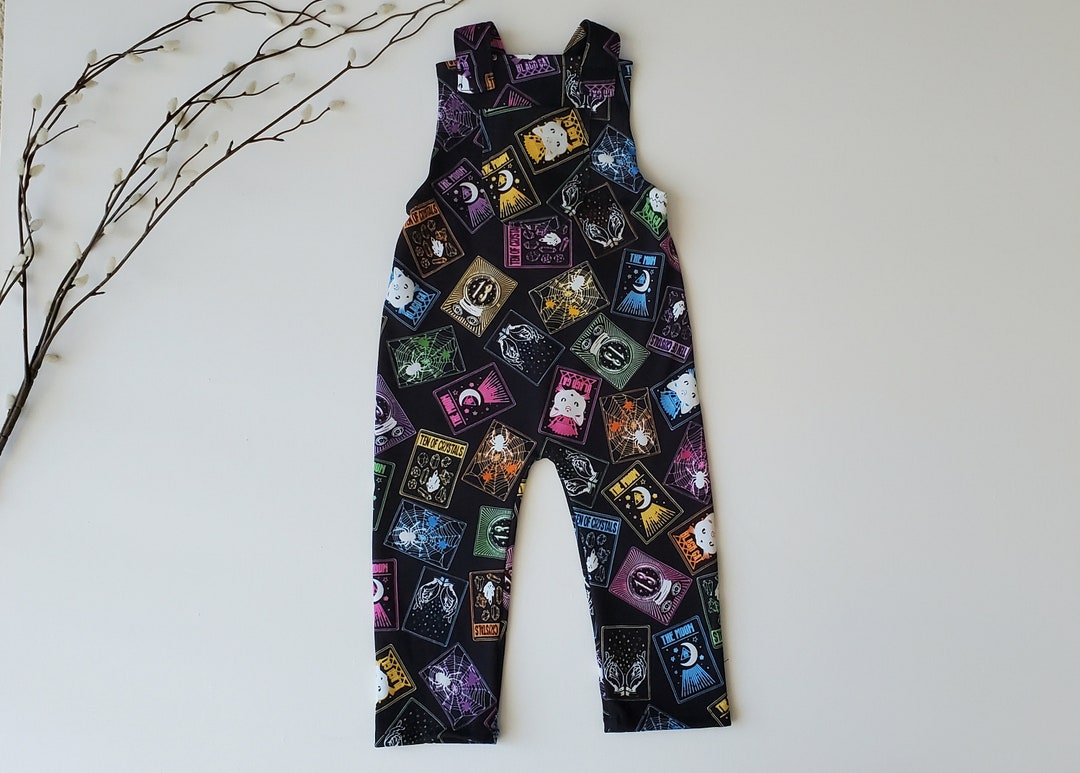Tarot Card Print Baby Overalls: Spooky Halloween Outfit - Etsy